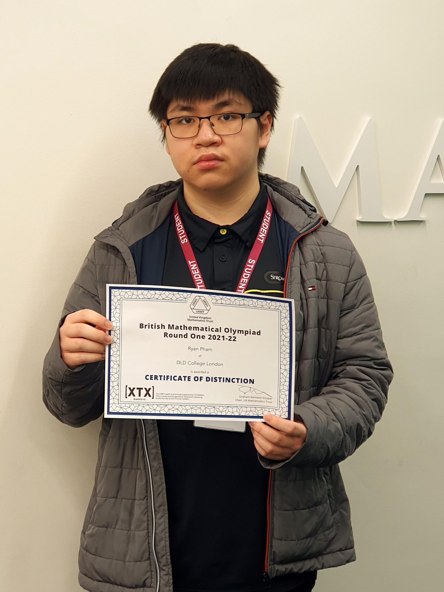 Outstanding Success in the British Mathematical Olympiad | DLD College ...