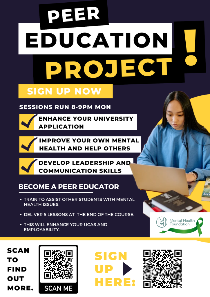 Become a Mental Health & Wellbeing Peer Educator | DLD College London